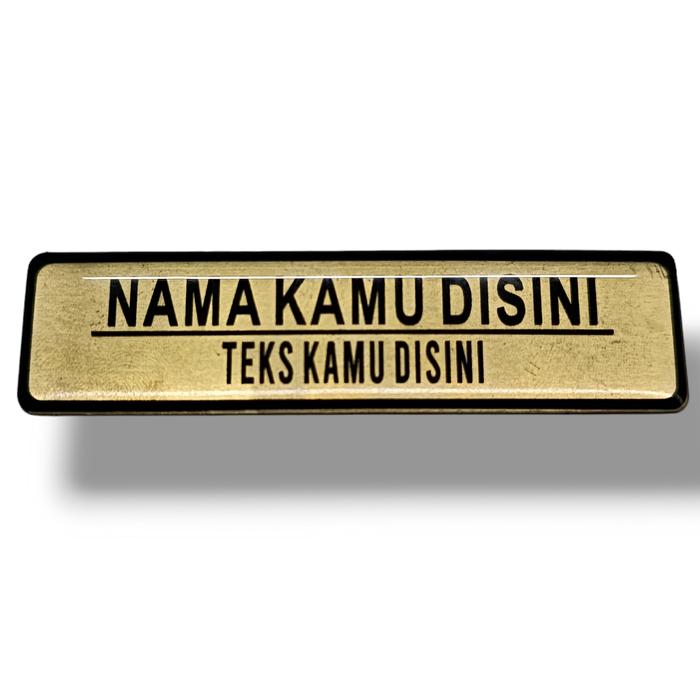 Jual Bahan Kuningan Magnet Nama Dada Custom Nametag Name Tag Badge - F ...