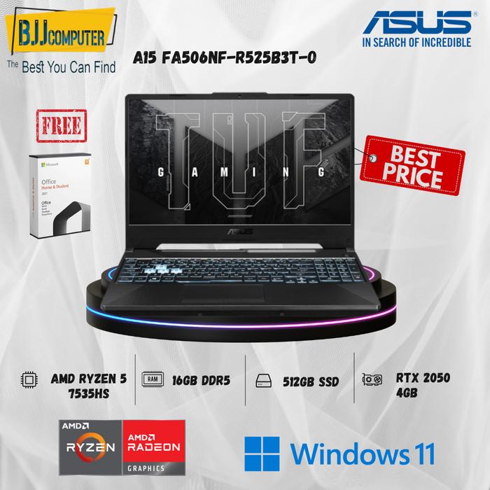 Jual ASUS TUF Gaming A15 FA506NF Ryzen 5-7535HS RTX2050 512GB 144Hz W11 ...