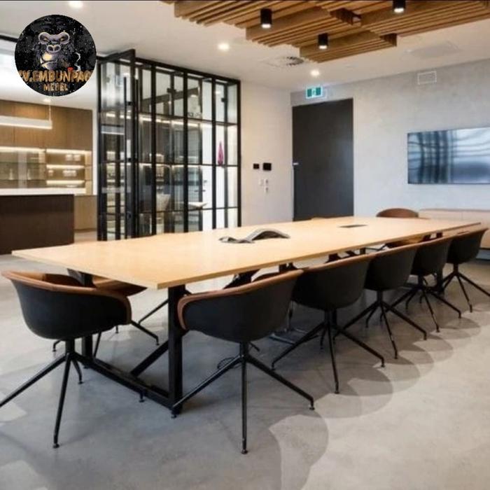 Jual Meja Meeting kantor/Meja Kerja/Meja Rapat kayu mahoni UK300*80*75 ...