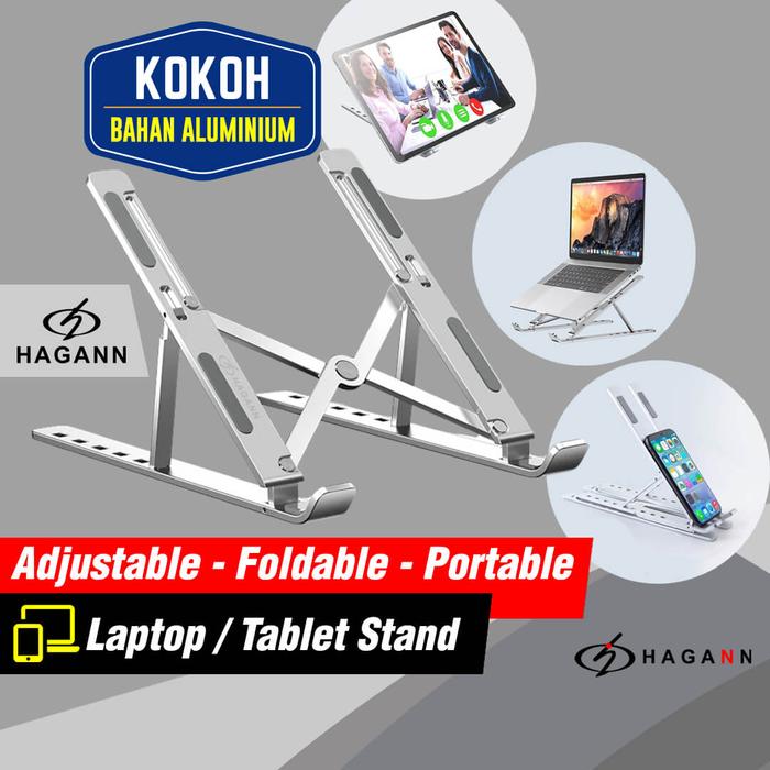 Promo HAGANN LAC-005 Stand Laptop Aluminium | Holder Tatakan Dudukan Tablet - Kota Surabaya ...