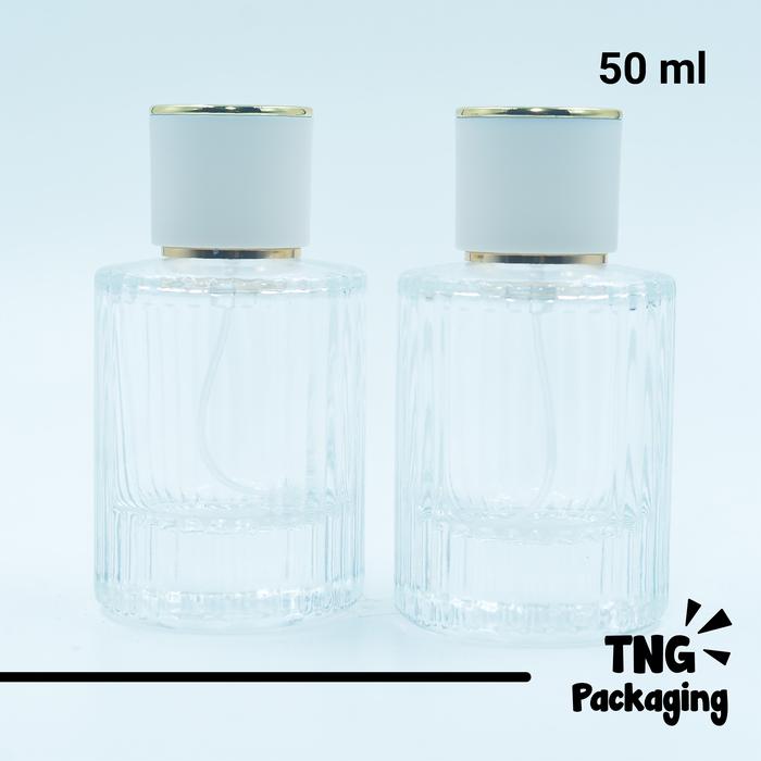 Jual Botol Parfum Kaca 50ml Botol Spray Kaca Tebal Tutup Putih Sprayer ...