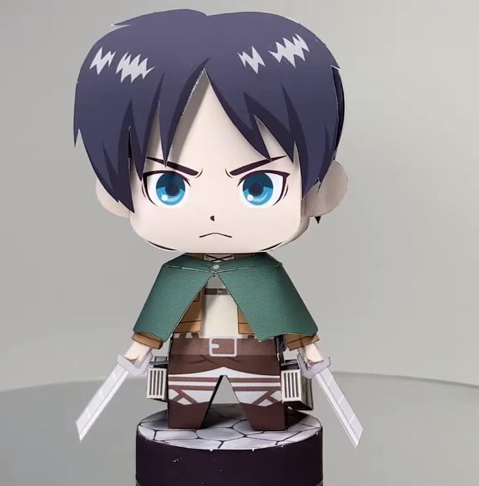 Jual Attack On Titan Anime papercraft miniatur action figure diy ...