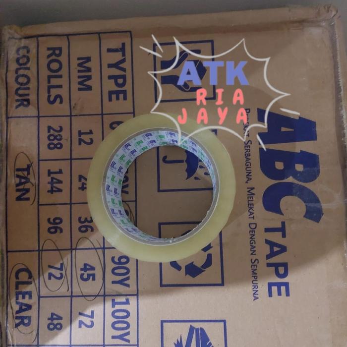 Jual lakban ABC bening 80 yard 2inch 45mm - 1 pc bening - Jakarta Barat ...