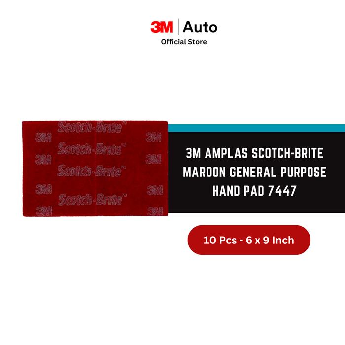 Promo 3M™ Scotch-Brite™ Maroon General Purpose Hand Pad 7447 - Amplas 1 ...