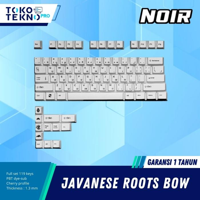 Jual Noir Javanese Roots Bow Full Set Keycaps Pbt Dye Sub Cherry ...