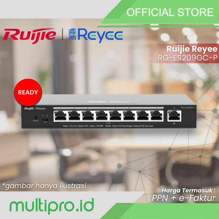 Promo Ruijie Reyee Cloud Managed 9 Ports Gigabit PoE Switch RG-ES209GC ...