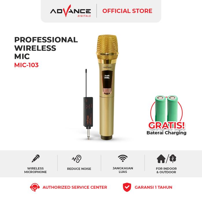 Promo Microphone Advance Mic-103 Profesional Mic Wireless Bisa di ...