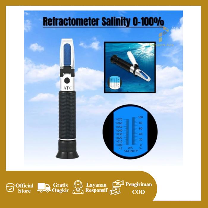 Jual Salinity Refractometer ATC 0-100 persen Alat Ukur Kadar Garam ...