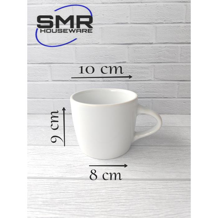 Jual GELAS MUG KERAMIK BESAR GAGANG PUTIH POLOS 10 OZ 300 ML - Jakarta ...