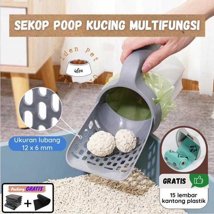 Jual Sekop Litter Box Kucing Serokan Pasir Poop Cat Scoop Dispenser ...