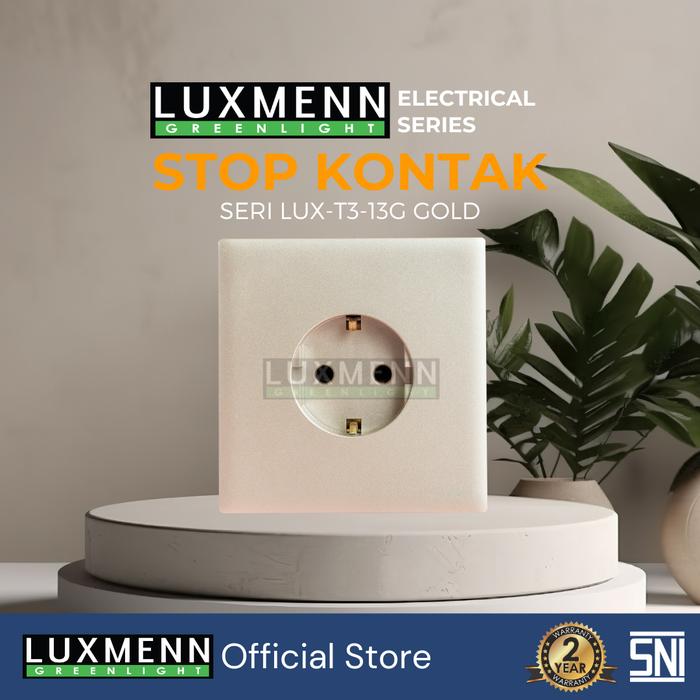Promo Luxmen Stop Kontak Gold, Seri LUX-T3-13G - Jakarta Utara - Luxmenn Lighting | Tokopedia