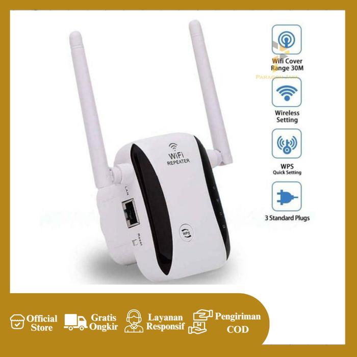 Promo Wifi Repeater 300Mbps Access Point Wireless Penguat Sinyal Wifi ...