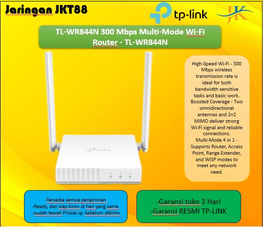 Jual TL-WR844N 300 Mbps Multi-Mode Wi-Fi Router - TL-WR844N - Jakarta ...