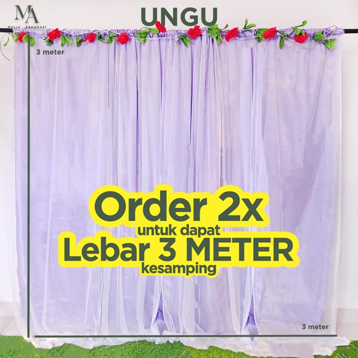 Jual Dekorasi Kain Backdrop Acara Abutai Tile 3m Dijahit Lamaran Ultah ...