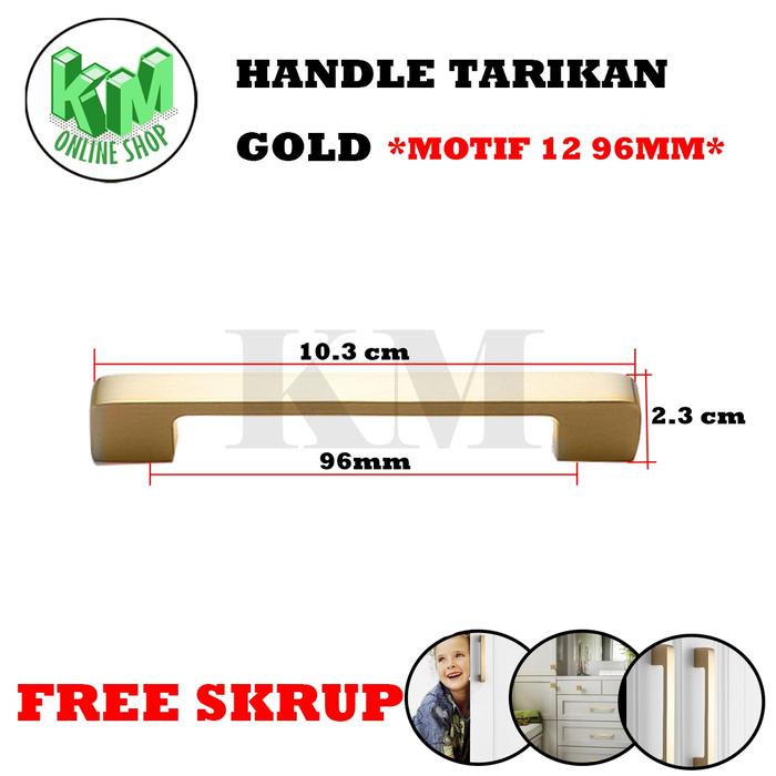 Promo Handle Gold Motif 12 Tarikan Laci Emas Minimalis Modern Kotak ...
