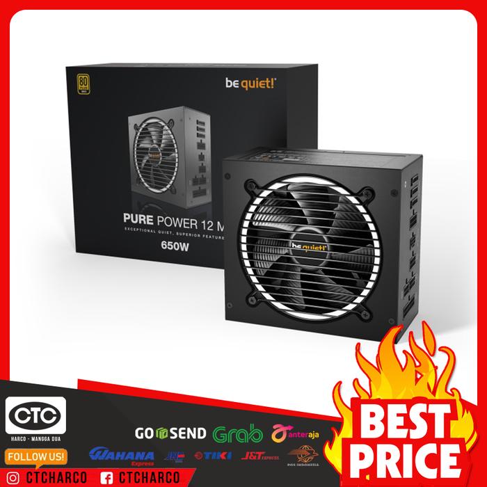 Promo be quiet! PURE POWER 12 M 650W 80+ Gold Fully Modular ATX 3 PCIe 5 PSU Cicil 0% 3x ...