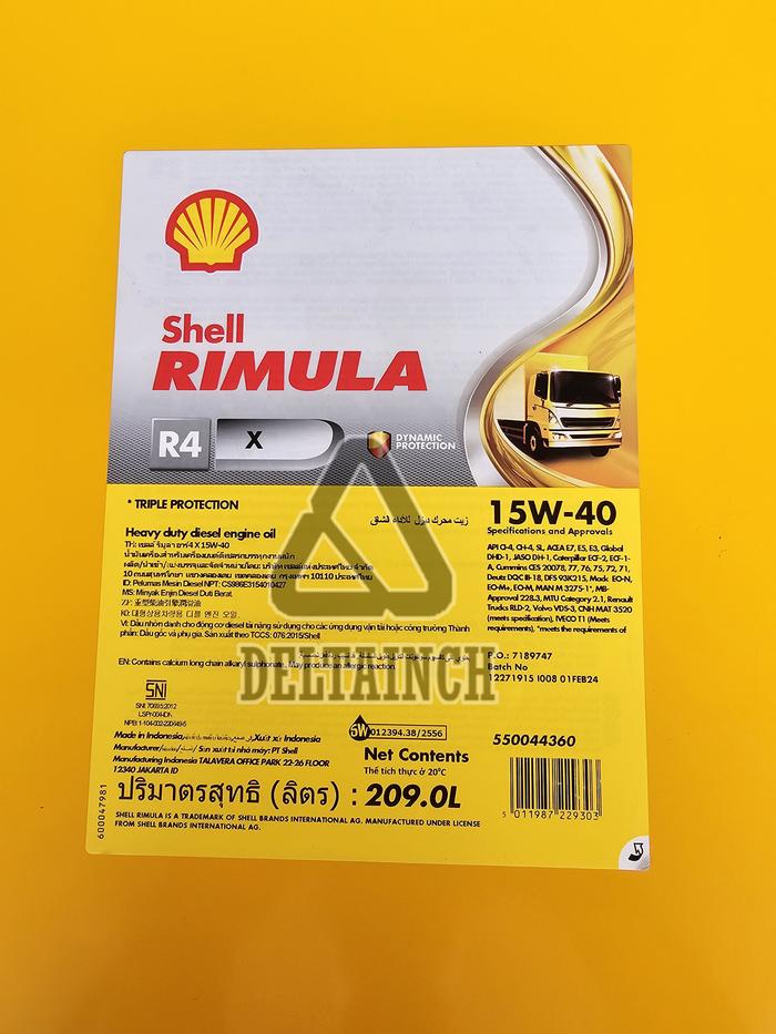 Jual OLI SHELL RIMULA R4 X 15W-40 - DRUM 209LT - Kab. Tangerang ...