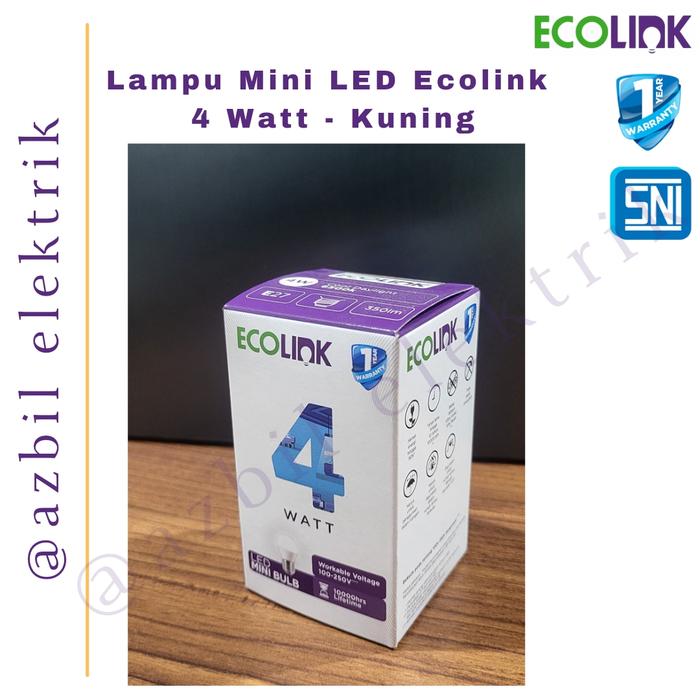 Jual Lampu LED Mini Ecolink Bohlam Bulb 4 WATT KUNING - Kota Tangerang ...