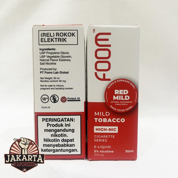 Jual [SALT] FOOM CIGARETTE SERIES RED MILD 30ML 50MG SALTNIC LIQUID ...