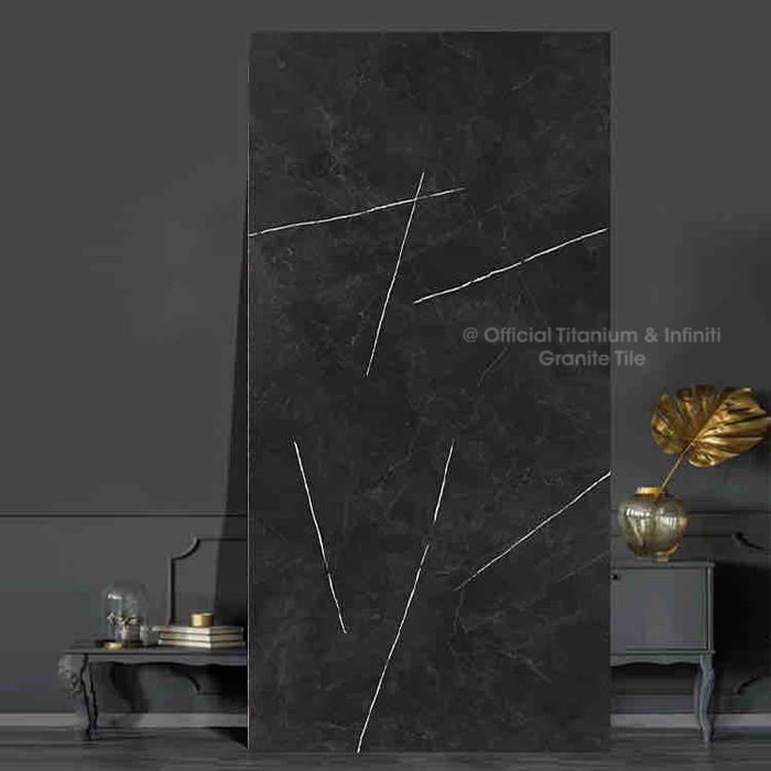 Jual TITANIUM Granit Sintered Stone " Pulpis Black " Uk. 120 x 240 Glossy - Kota Surabaya ...