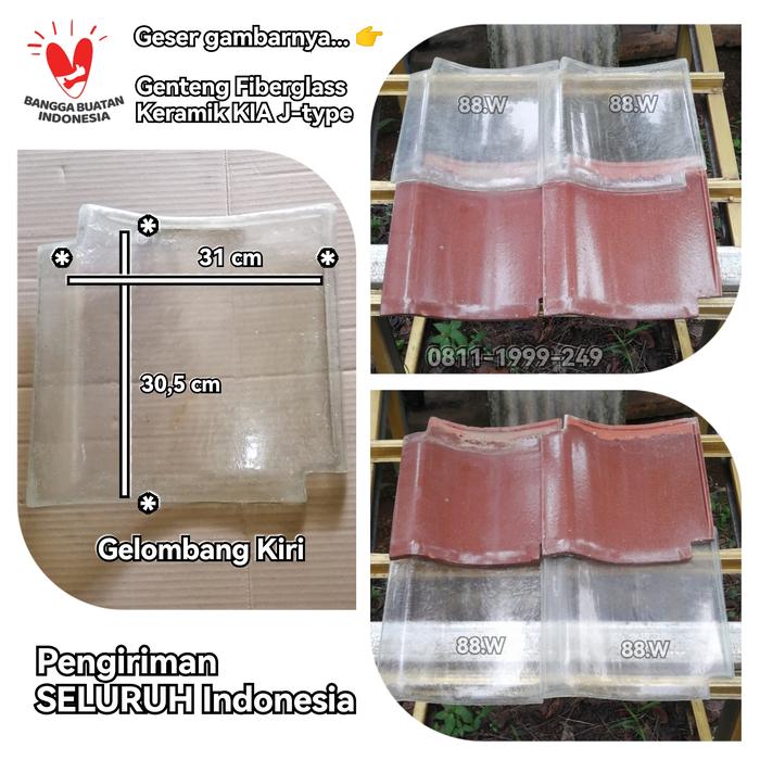 Jual Genteng Fiberglass Transparan 88.W model KIA Jadul - Kota ...
