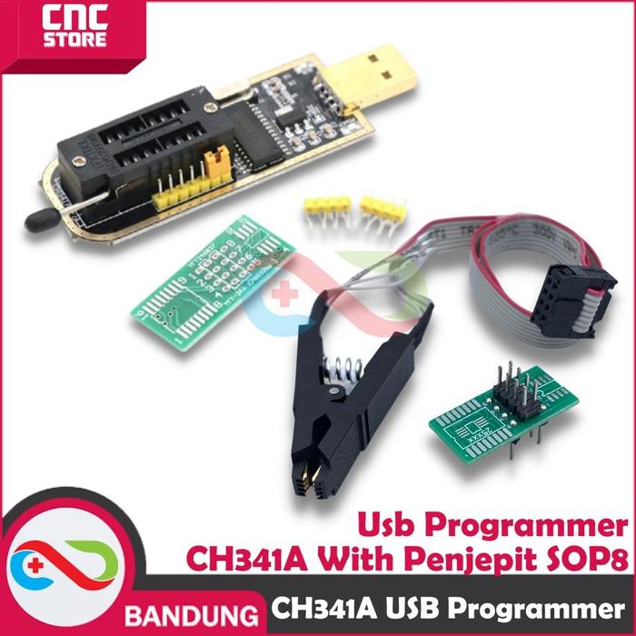 Jual Usb Programmer Ic Eeprom Ch341a Plus Penjepit Sop8 Flash Bios Di ...