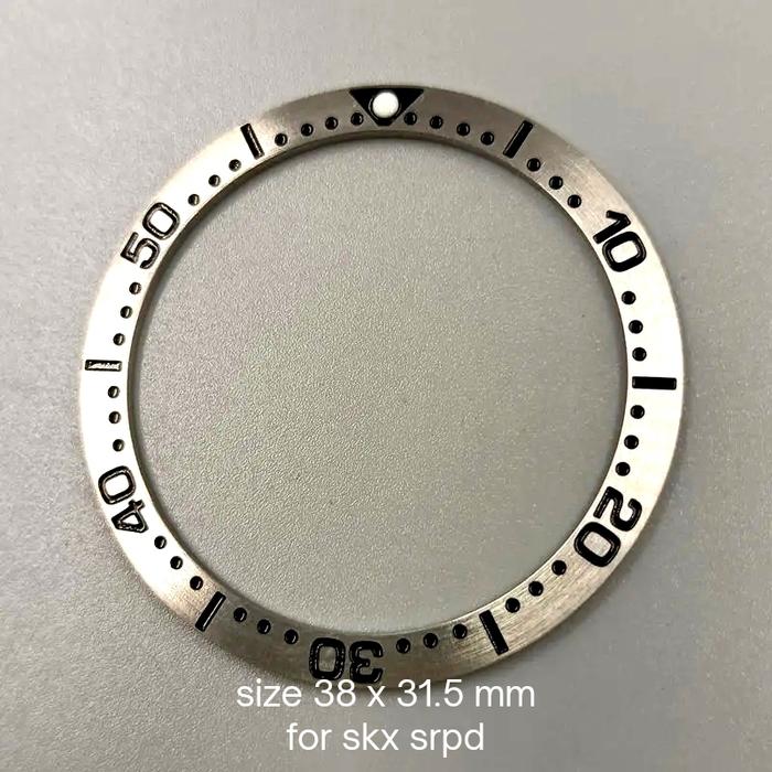 Jual insert bezel steel 38mm 007 FLAT fit buat skx srpd mod seiko ...