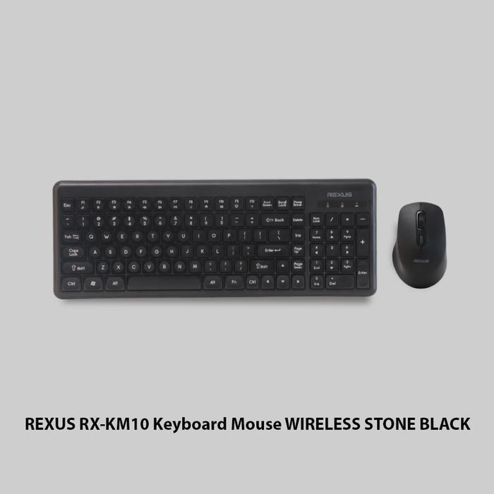 Jual REXUS RX-KM10 Keyboard Mouse WIRELESS - STONE BLACK - Kota Denpasar - Blessing Computer ...