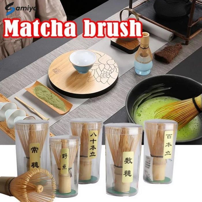 Promo matcha whisk bamboo brush / bambu pengaduk bubuk green tea ...