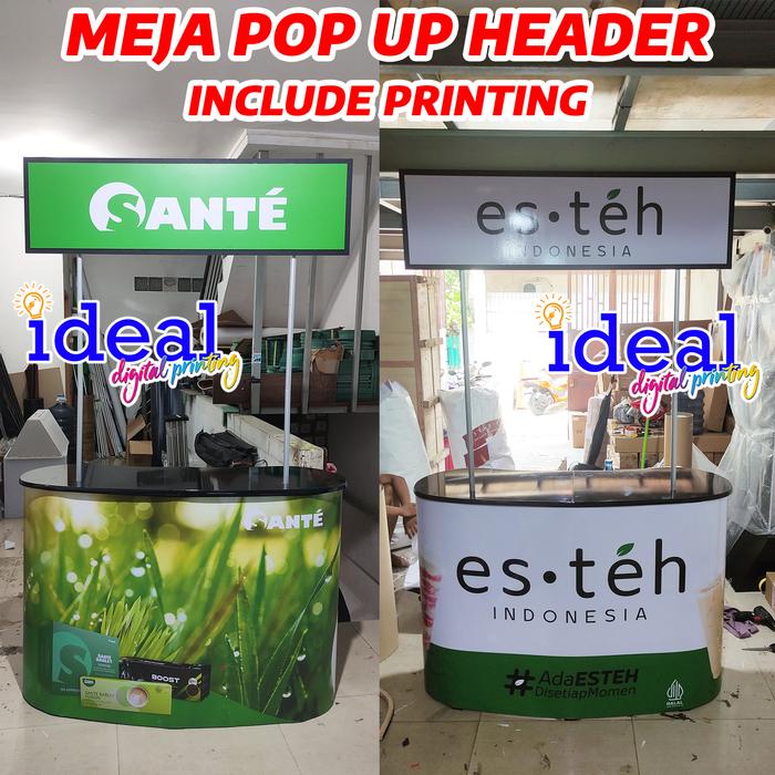Jual Pop up counter meja pameran with header plang nama - Jakarta Barat ...