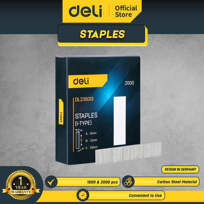 Promo Deli Tools Isi Ulang Staples Tembak 3 Model 2000pcs DL23801X - I ...
