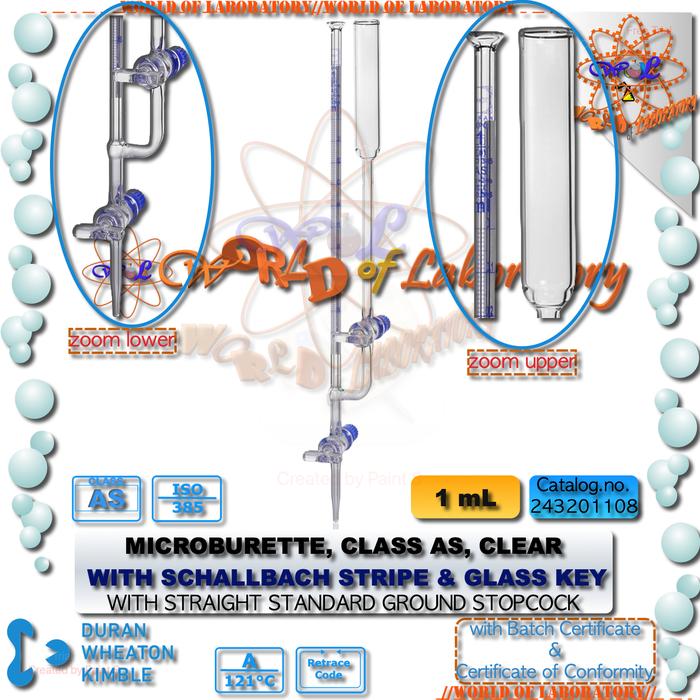 Jual DURAN Microburette with Glass Stopcock, Class AS, Variable Volume ...