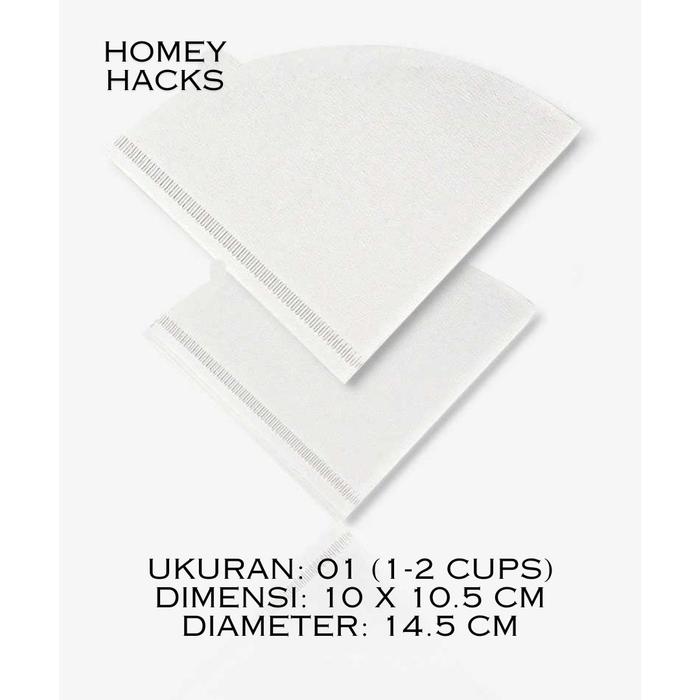 Jual Kertas Saringan Kopi 100pcs V60 Coffee Filter Paper Cafe Drip Cone ...