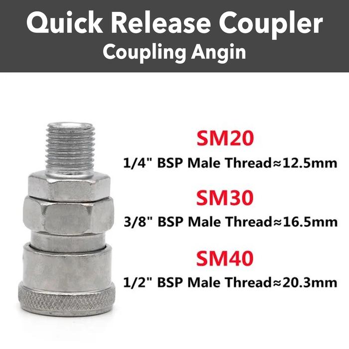 Jual Quick Coupler Udara SM 20 30 40 - Quick Coupling Kompresor ...