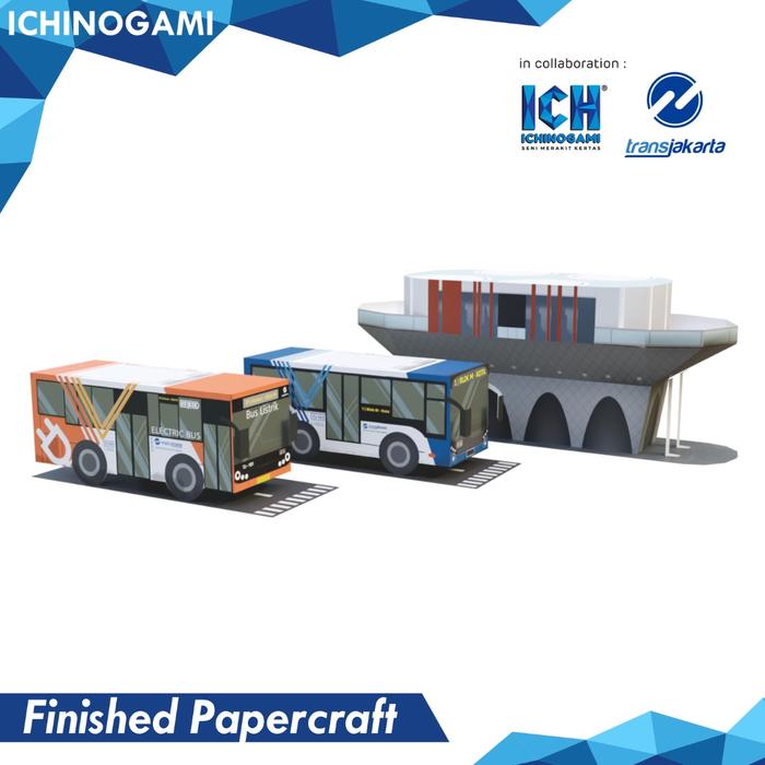 Jual Papercraft (diy) Transjakarta Series, Isi 1 Set Press Out ...