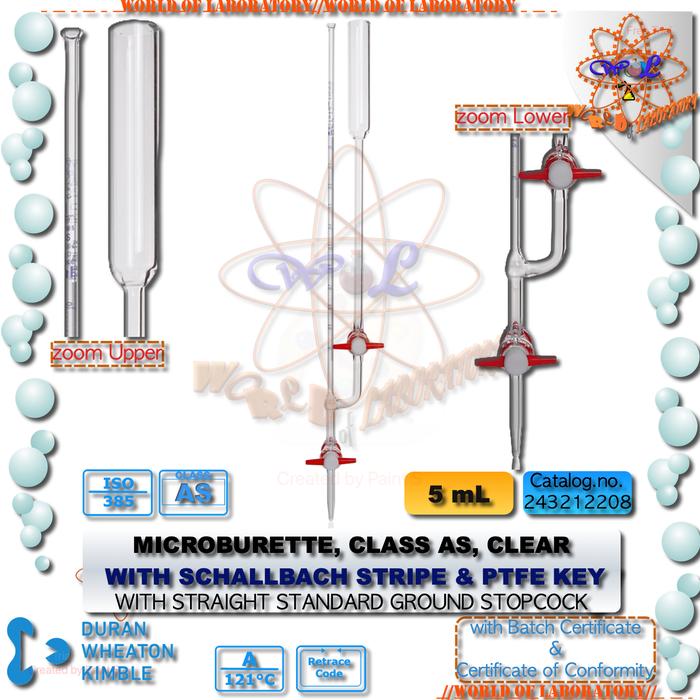 Jual DURAN Microburette with PTFE Stopcock, Class AS, Variable Volume ...
