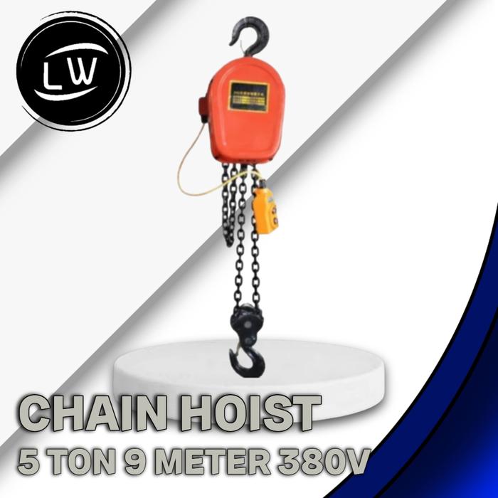 Jual ELECTRIC CHAIN HOIST 5 TON 9 METER 3 PHASE / CHAIN BLOCK ELEKTRIK ...