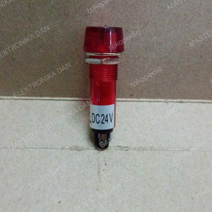 Jual 7355 lampu pilot indikator indicator lamp plastik merah 24v 24volt ...