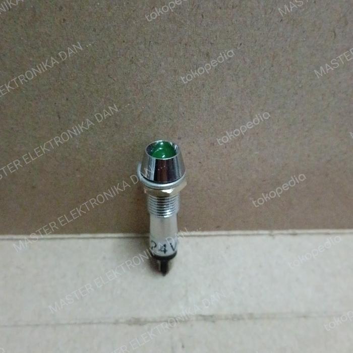 Jual 7353 lampu pilot indikator indicator lamp besi hijau 24v 24volt dc ...