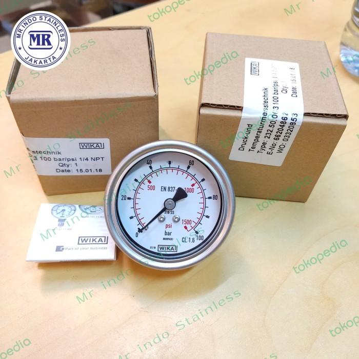 Jual Pressure Gauge WIKA Model Payung 4" Inch (100 Bar) Full Stainless ...