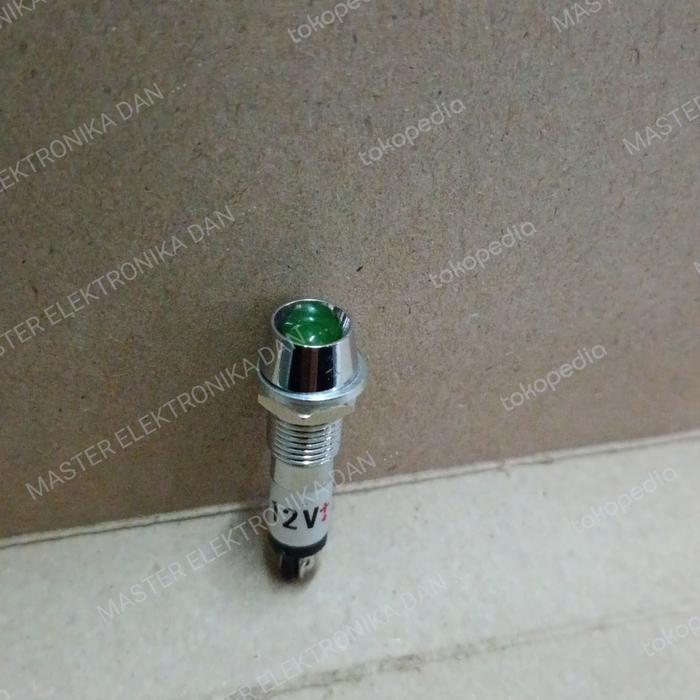 Jual 7380 lampu pilot indikator indicator lamp besi hijau 12v 12volt dc ...