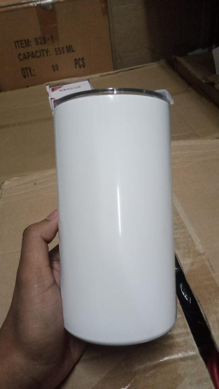 Jual Tumbler GOOD MORNING POLOS 600ml Botol Sedotan Stainless Ice ...