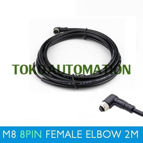 Jual M8 connector cable 8 Pin Female Elbow konektor Kabel 8P 2M SE11 - Jakarta Utara - toko ...