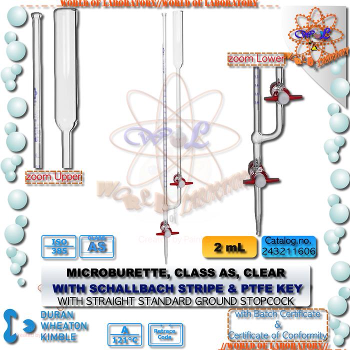 Jual DURAN Microburette with PTFE Stopcock, Class AS, Variable Volume ...