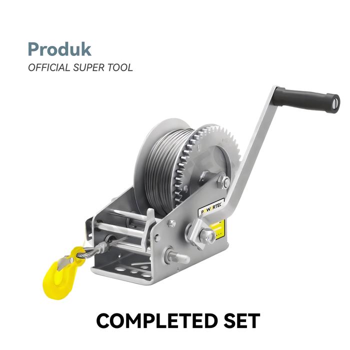 Jual Hand Winch Katrol Manual 600lbs 250kg x 15 Meter Galvanized ...