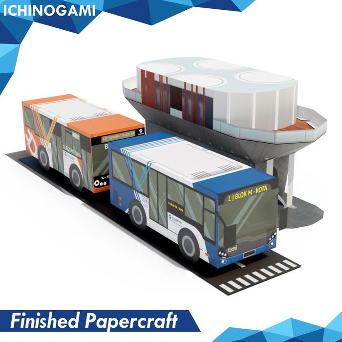 Jual Papercraft (diy) Transjakarta Series, Isi 1 Set Press Out ...