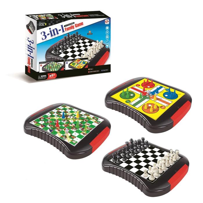 Jual Mainan Edukasi Anak 3in1 Board Game Ludo Chess Snake & Leader ...