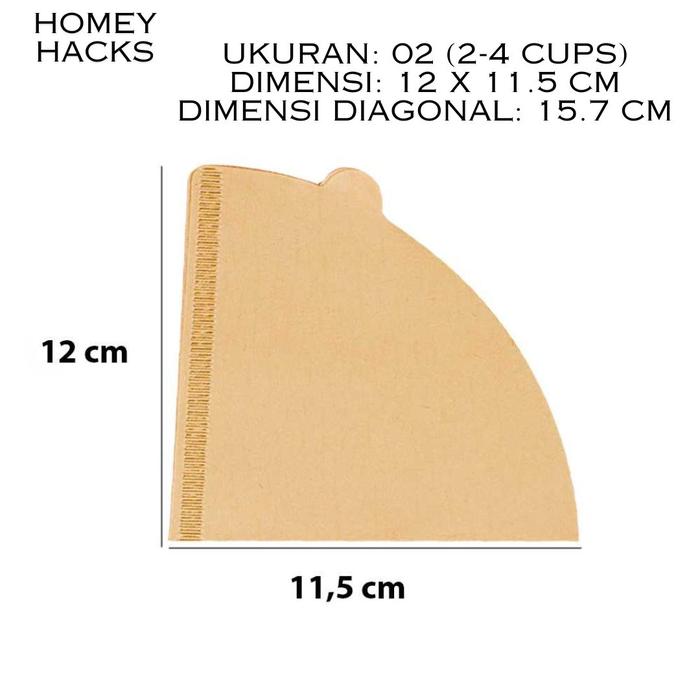 Jual Kertas Saringan Kopi 100pcs V60 Coffee Filter Paper Cafe Drip Cone ...