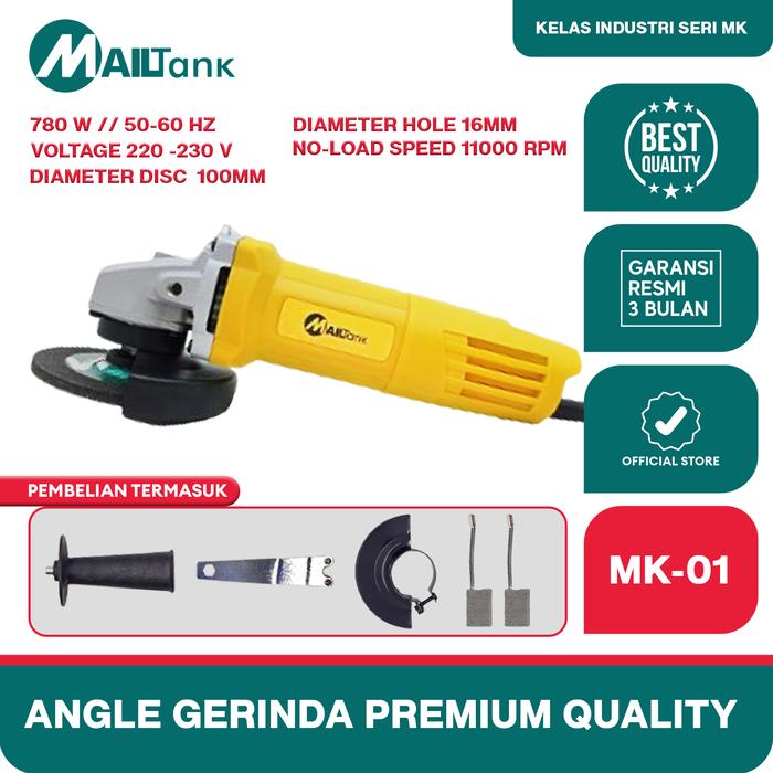 Promo MAILTANK MK01 Angle Gerinder Premium 4 Inch - Kab. Tangerang - MAILTank Indonesia | Tokopedia