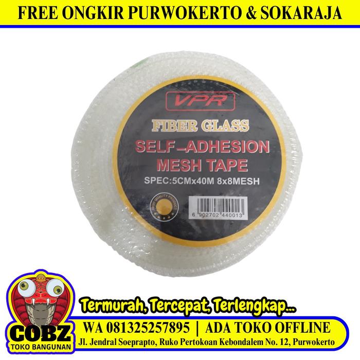 Jual 2 1/2 IN / VPR Isolasi Lakban Serat Kasa Plafon GRC Fiber Tape ...